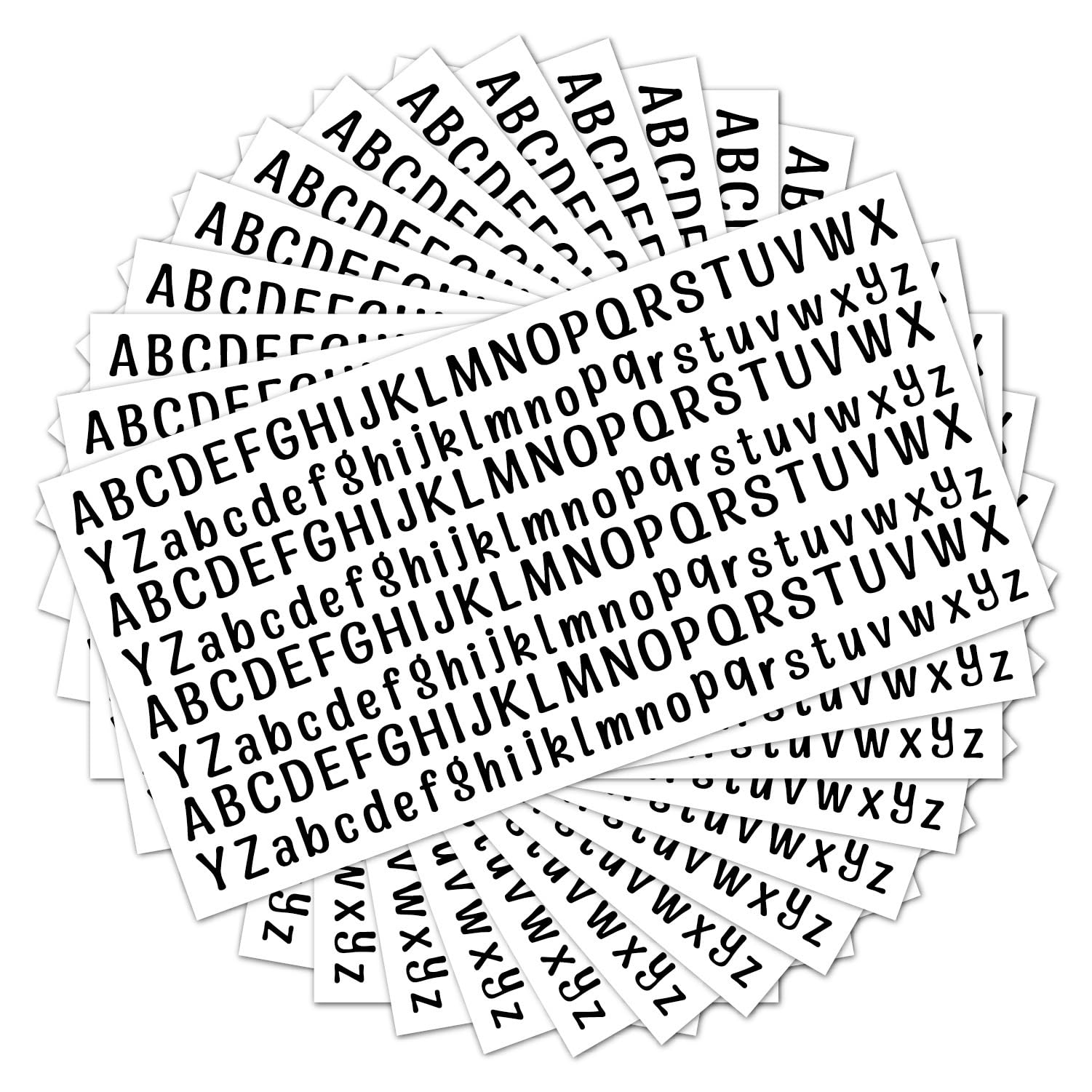 2080 Pieces 10 Sheets Letter Stickers, self-Adhesive Vinyl Waterproof Mailbox Stickers, Mailbox, Windows, Doors, Signs, Address, Enterprise (0.5 inch) (Black no Numbers)
