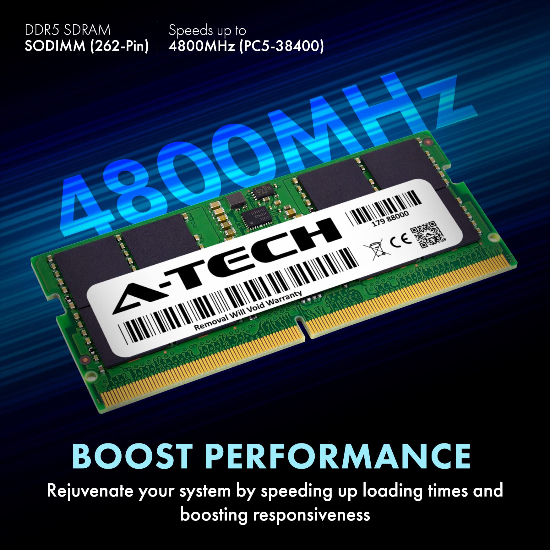 A-Tech 32GB RAM for ASUS ROG Zephyrus G14 (2022) GA402, GA402RJ, GA402RK Gaming Laptop | DDR5 4800MHz PC5-38400 SODIMM 2Rx8 1.1V 262-Pin Non-ECC SO-DIMM Memory Upgrade