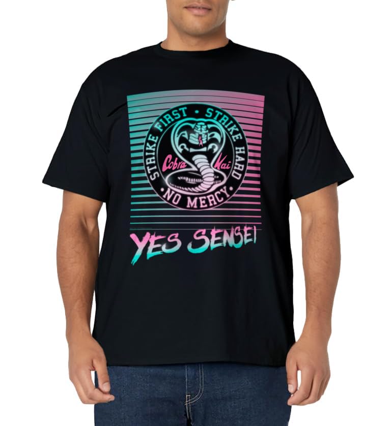 Cobra Kai Yes Sensei Retro Neon T-Shirt