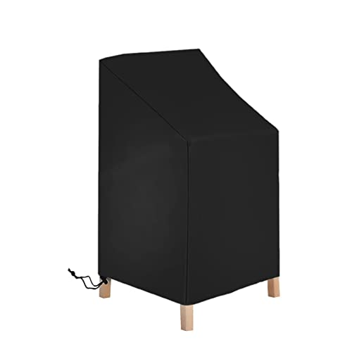 Stackable Outdoor Chair Covers Waterproof, Patio Chair Covers For Outdoor Furniture, Outdoor Furniture Covers, Durable 210D Oxford Barstool Chair Covers, Fits for 4-6 Stackable Dining Chairs,25.2"Lx 25.2"Wx 47.24Hx 27.56"H