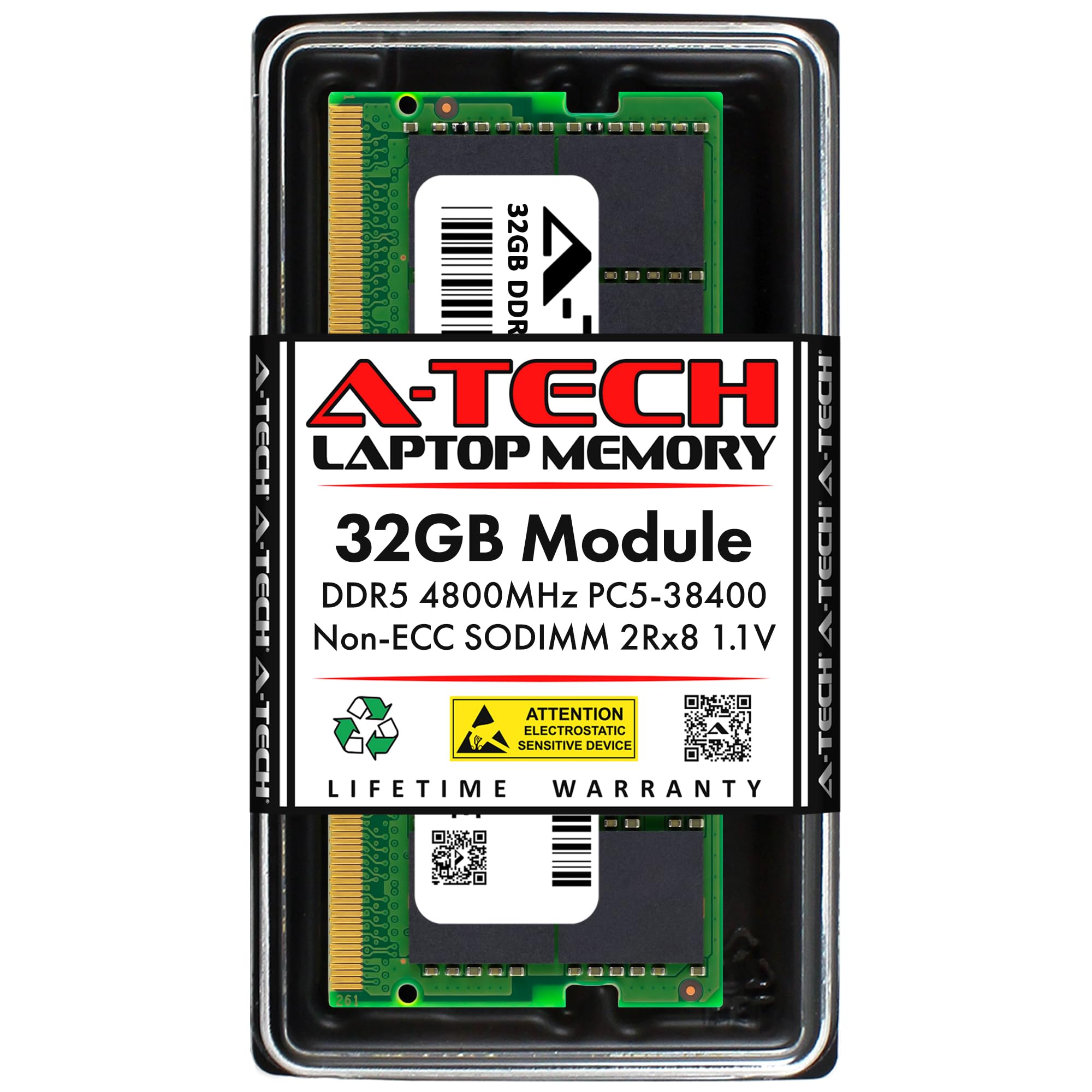 A-Tech 32GB RAM for ASUS ROG Zephyrus G14 (2022) GA402, GA402RJ, GA402RK Gaming Laptop | DDR5 4800MHz PC5-38400 SODIMM 2Rx8 1.1V 262-Pin Non-ECC SO-DIMM Memory Upgrade