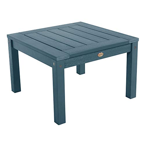 highwood Weatherly 2 Garden Chairs with 1 Square Side Table, 3-Piece Set, Nantucket Blue