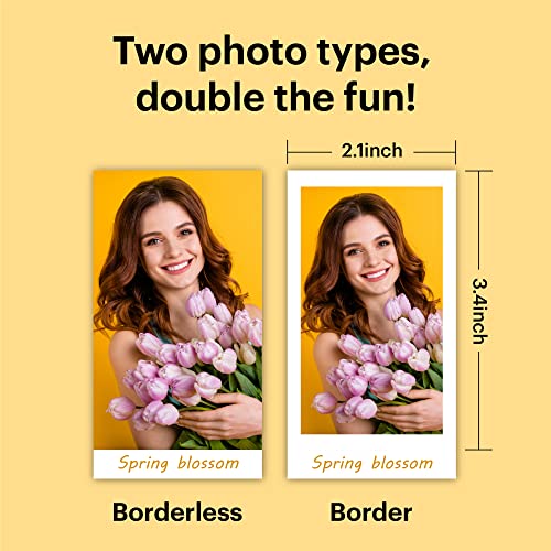 KODAK Mini Shot 2 Retro 4PASS 2-in-1 Instant Digital Camera and Photo Printer (2.1x3.4 inches) + 68 Sheets Bundle, Yellow