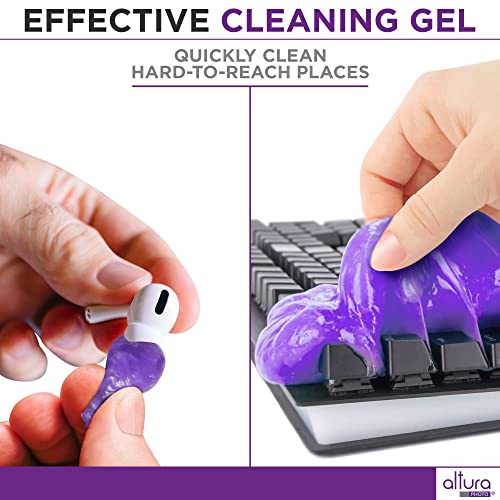 Laptop Cleaning Kit (5 pc) - Keyboard Cleaning Kit - Includes Laptop Screen Cleaner, Air Blower, Brush, Keyboard Gel, and Microfiber Cloth - PS4 Cleaner - Keyboard Cleaner & Computer Cleaner by Altura