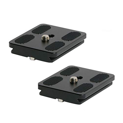 Harwerrel 50mm Quick Release Plate Fits Arca-Swiss Standard for Camera Tripod Ballhead (Pack of 2)