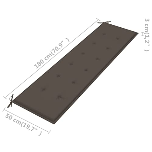 Garden Bench Cushion,Patio Bench Pads Replacement,Bench Seating Pads,Patio Furniture Cushion,Bay Window Seat Cushion Indoor,Sofa Cushion,Taupe 70.9"x19.7"x1.2"