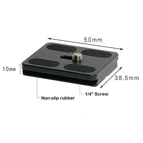 Harwerrel 50mm Quick Release Plate Fits Arca-Swiss Standard for Camera Tripod Ballhead (Pack of 2)