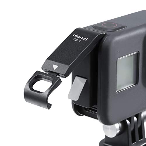 ULANZI G8-7 Battery Cover Removable for GoPro Hero Black 8 Black Alloy Replacement Door Type-C Charging Port Adapter Repair Part Camera Vlog Accessories