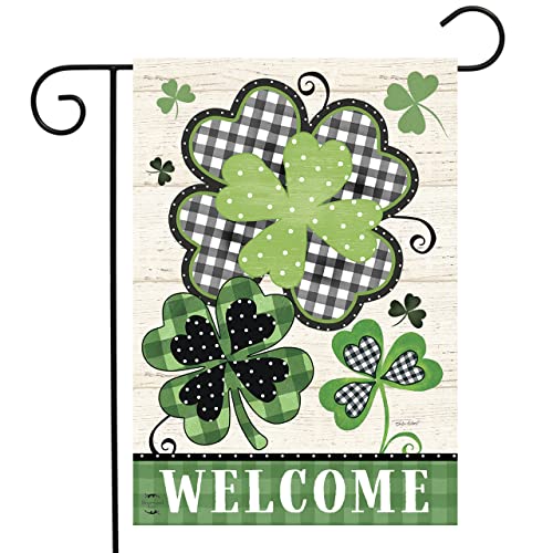 Briarwood Lane Patterned Shamrocks Welcome Garden Flag St. Patrick's Day 12.5" x 18"