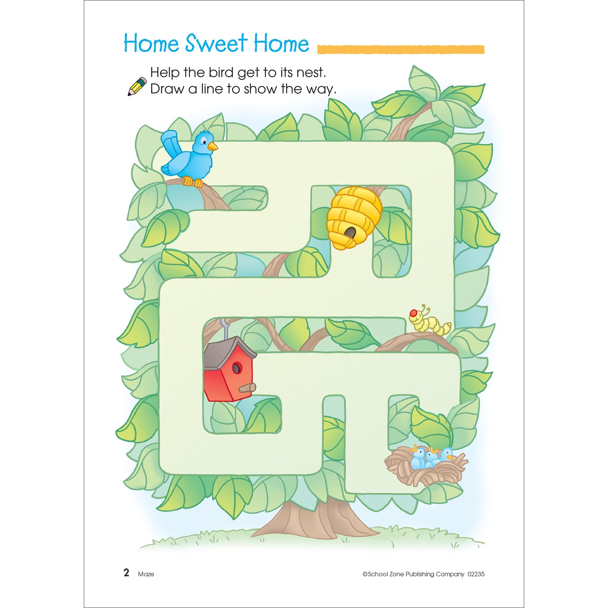 School Zone - Preschool Basics Workbook - 64 Pages, Ages 3 to 5, Colors, Numbers, Counting, Matching, Classifying, Beginning Sounds, and More (School Zone Basics Workbook Series)