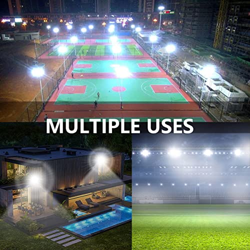 100W LED Flood Light Outdoor, 10000LM LED Work Light with Plug, 5000K Daylight White, IP66 Waterproof Outdoor Floodlights for Yard, Garden.