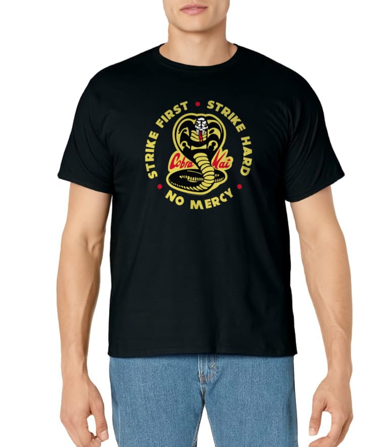 Cobra Kai Strike First Cobra Logo T-Shirt