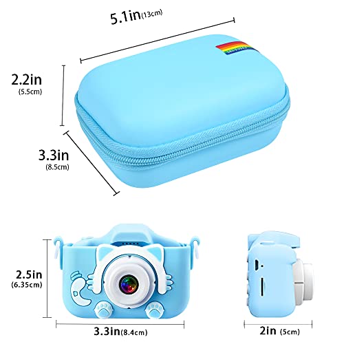 Leayjeen Kids Camera Case Compatible with Goopow/SGAINUL/Gofunly/ArtCWK and More Video Digital Camera Gift - Case for Toy Action Camera and Accessories(Case Only)