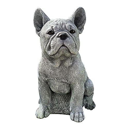 AUSUKY Dachshund Weiner Dog Doorstop Statue Garden Decor Resin Crafts Home Sculpture (French Bulldog)