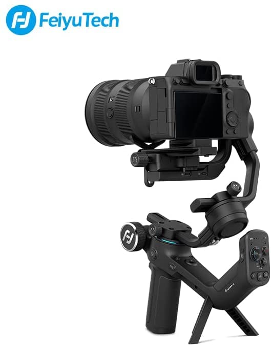 FeiyuTech SCORP-C Camera Stabilizer Gimbal for DSLR and Mirrorless Camera, Camera Handheld Gimbal 3-Axis, 5.5lbs Payload, for Sony α7Ⅳ A6300/A6400 A7S3 a9/a7 for Canon 5D3/80D for Nikon D7500/Z5/Z6 II