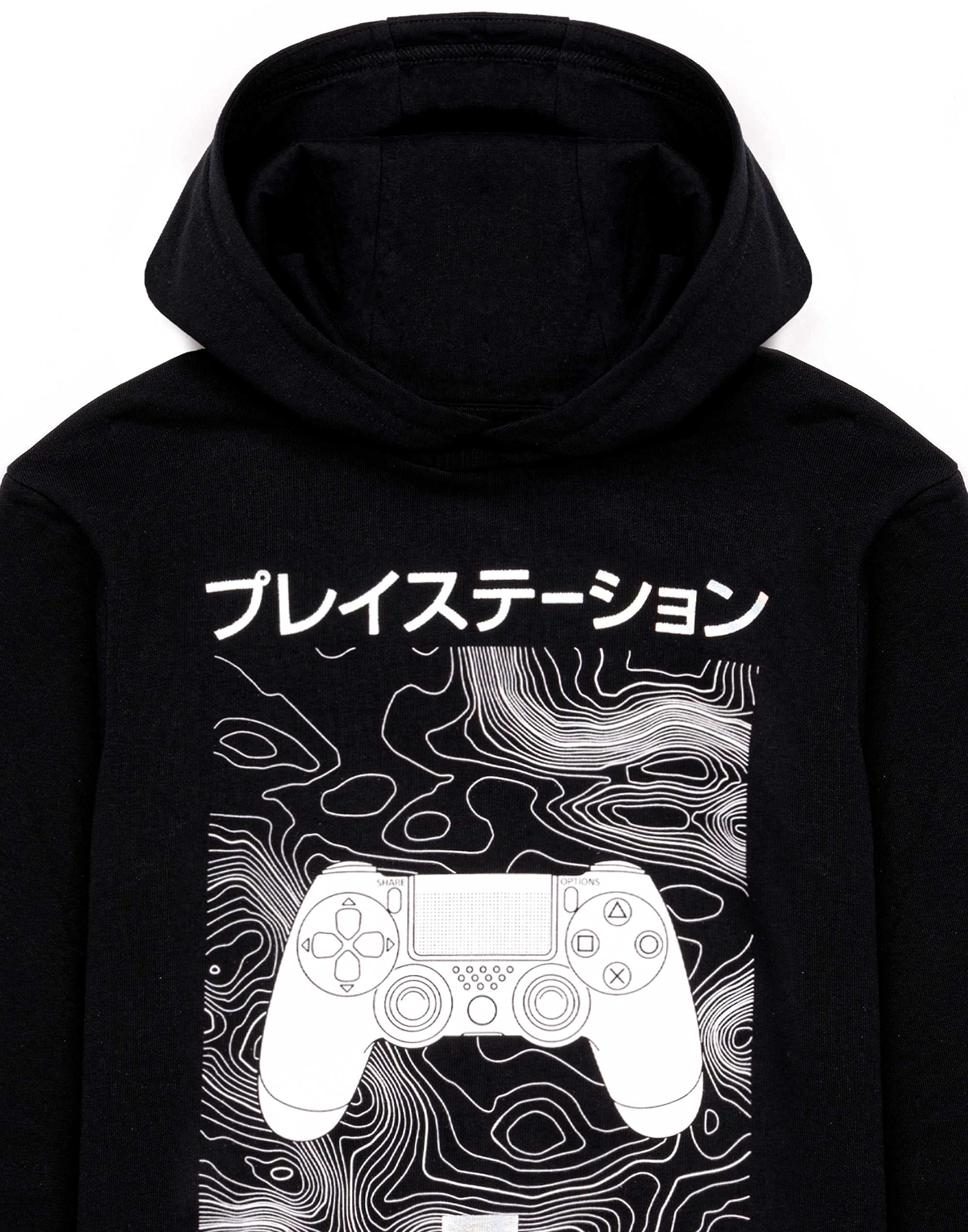 Playstation Kids Hoodie Boys Games Japanese Logo Black Jumper Jacket 7-8 Years