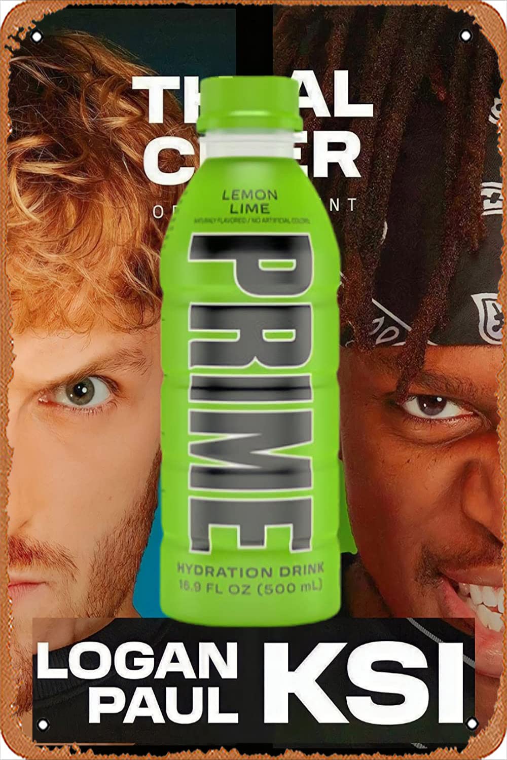 KSI Logan Paul Prime Boxing Event (2023) Vintage Funny Garage Man Cave Metal Sign 8 x 12 inches