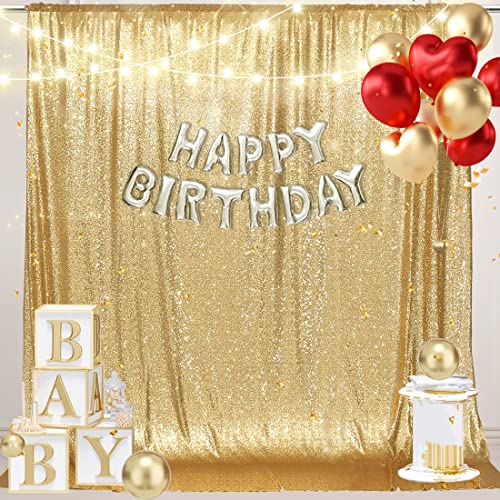 Sparkly Gold PartyDelight Sequin Backdrop, Photography, Christmas Backdrop, 6Ft x 6Ft
