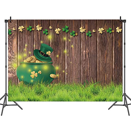 Happy St Patrick's Day Photography Backdrops 5x3ft Vinyl Lucky Irish Shamrock Board Baby Shower Birthday Party Photo Background