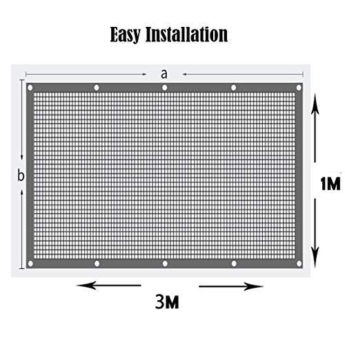 Balcony Privacy Screen Cover, 3.0ft x10ft Fence Screen Balcony Shield Cover UV-Resistant Visibility Reduction Windscreen Garden Fence with Cable Ties (3x10ft, Grey)