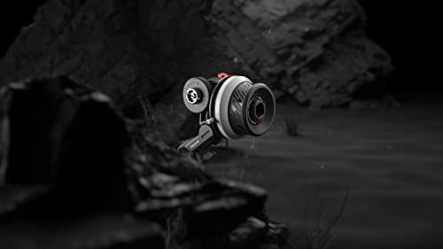 Tilta Tiltaing Pocket Follow Focus | Pull Focus on DSLR, Mirrorless, and Compact Cine Lenses | A/B Stops | Includes 15mm Rod & Rod Holder Mount | FF-T07