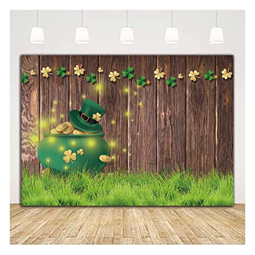 Happy St Patrick's Day Photography Backdrops 5x3ft Vinyl Lucky Irish Shamrock Board Baby Shower Birthday Party Photo Background