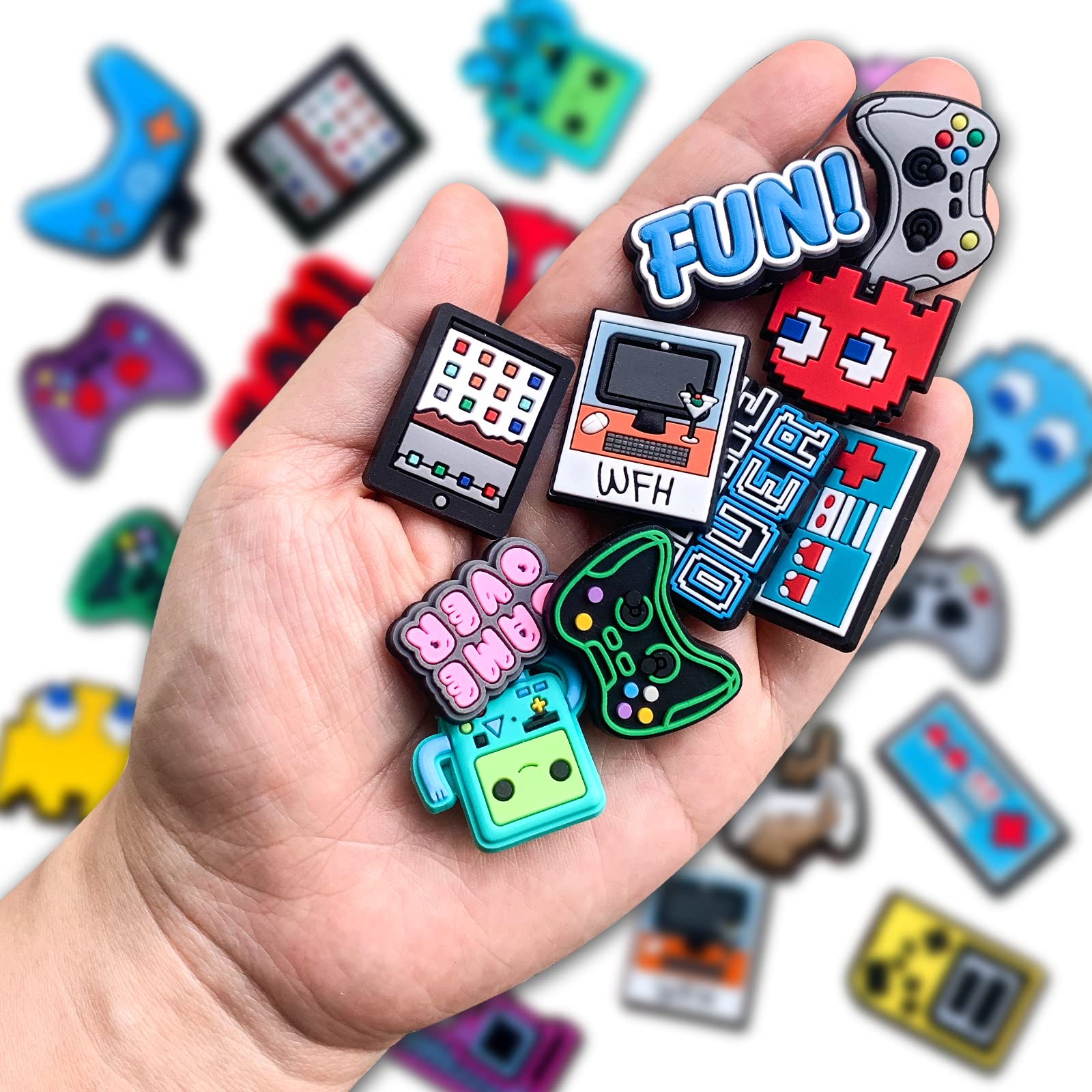 Euphaglaia Video Game Charms for Clog Shoes Decoration, Cartoon Charms Accessories for Adult Men (26)