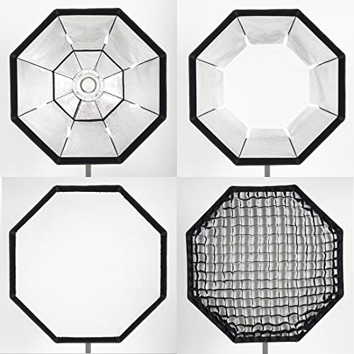 AMBITFUL 24"x 35" 60 x 90cm Honeycomb Grid Softbox Soft Box for Photo Studio Bowens Mount Flash Lighting and S-Type Bracket Bowens Mount Holdernt (2PCS) (FW95CM)