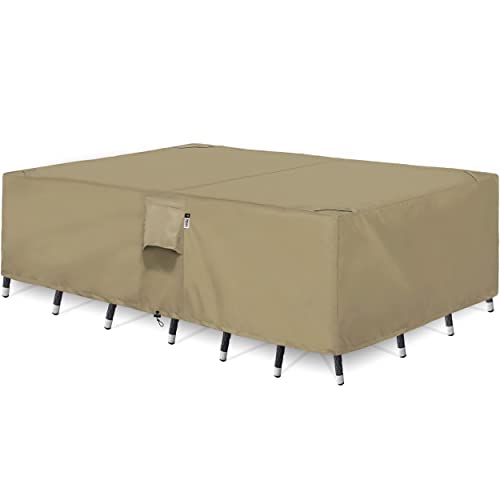 Flexiyard Patio Furniture Covers, 85-inch Outdoor Furniture Cover Waterproof Sectional Sofa Set Cover, Heavy Duty 600D Oxford fabric, General Purpose for Outside lawn Garden Dining Table and Chairs