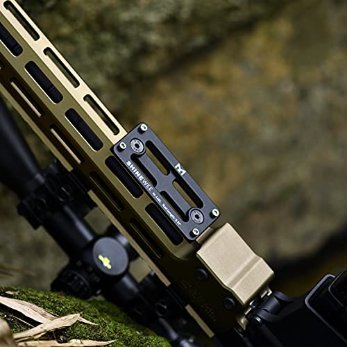 MLOK Arca Rail Tripod Mount Adapter, for Rifle Tripod Ballhead Quick Release Plate,Compatiable RRS Dovetail, 2 M-LOK Slot Interface