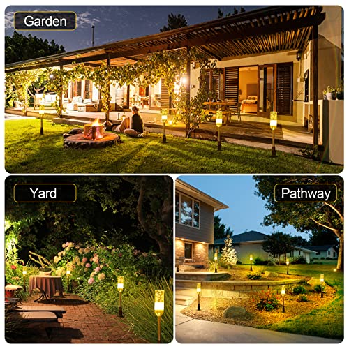 ALOVECO LED Path Lights Outdoor 6 Pack Extendable LED Garden Pathway Lights Acrylic Bubble Waterproof Low Voltage Landscape Lighting for Patio Lawn Yard Driveway Walkway 570lm, 2700K Warm White