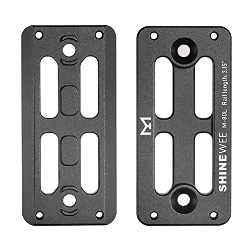 MLOK Arca Rail Tripod Mount Adapter, for Rifle Tripod Ballhead Quick Release Plate,Compatiable RRS Dovetail, 2 M-LOK Slot Interface