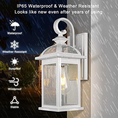 Darkaway Outdoor Wall Lights Fixtures 2 Pack with Outdoor Pendant Light for Porch, Patio, Garden