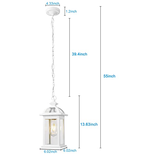 Darkaway Outdoor Wall Lights Fixtures 2 Pack with Outdoor Pendant Light for Porch, Patio, Garden