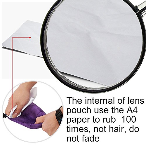 CADeN Lens Pouch Set 4 Pack Replacement Compatible for Canon, Nikon, Sony, Pentax, Olympus (Small, Medium, Large, X Large) Camera Lens Case Bag Thick Protective Neoprene Pouch Soft Plush for DSLR Lens