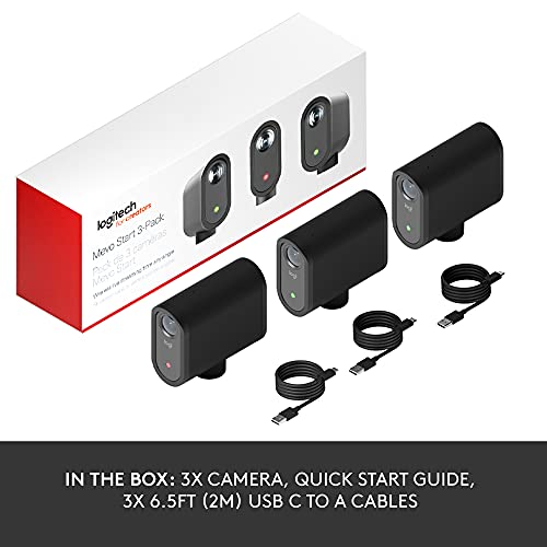 Logitech for Creators Mevo Start 3-Pack Wireless Live Streaming Cameras, for Multi-Camera HD Video,App Control and Stream via Smartphone or Wi-Fi