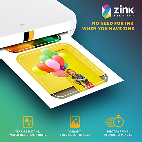 Kodak 2”x3” Premium Zink Pre-Cut Sticker Photo Paper (30 Sheets) Compatible with All Kodak 2x3” Instant Print Products – Except Printomatic