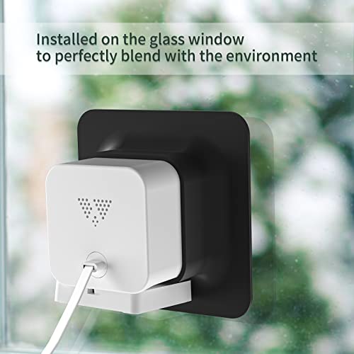 oioaahkeo Window Mount for Wyze Cam V3, Adhesive Mount for Mountinng Wyze Cam V3 on Window Glass(Black, 2 Pack)