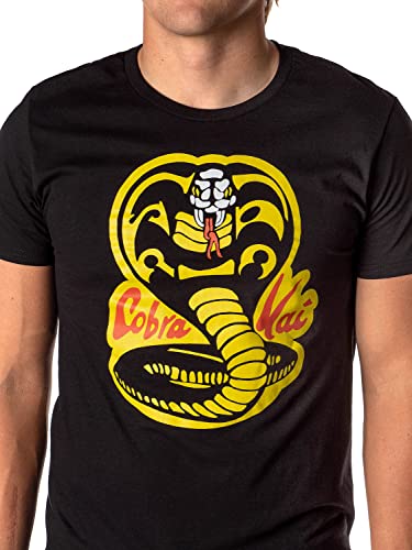 Cobra Kai Men's Adult Licensed Graphic Logo T-Shirt (Large) Black