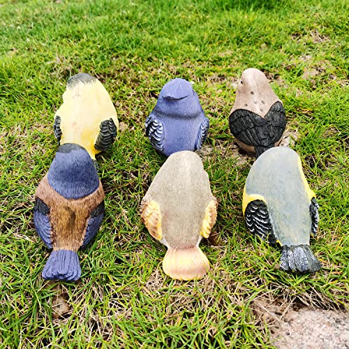 PUOO 3 Pieces Garden Birds Statues,Lawn Decorated Bird Figurine,Indoor Home Decor Resin Bird,Outdoor Patio Garden Tree Decoration Statue (Set 2)