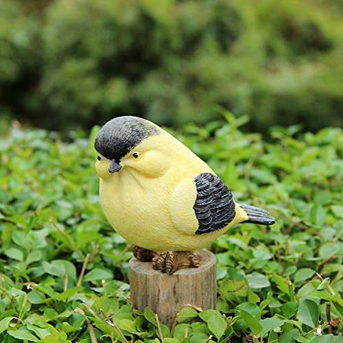 PUOO 3 Pieces Garden Birds Statues,Lawn Decorated Bird Figurine,Indoor Home Decor Resin Bird,Outdoor Patio Garden Tree Decoration Statue (Set 2)