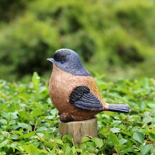 PUOO 3 Pieces Garden Birds Statues,Lawn Decorated Bird Figurine,Indoor Home Decor Resin Bird,Outdoor Patio Garden Tree Decoration Statue (Set 2)