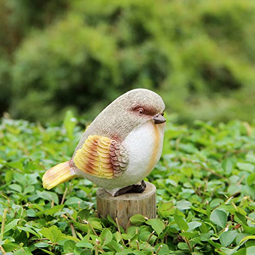 PUOO 3 Pieces Garden Birds Statues,Lawn Decorated Bird Figurine,Indoor Home Decor Resin Bird,Outdoor Patio Garden Tree Decoration Statue (Set 2)