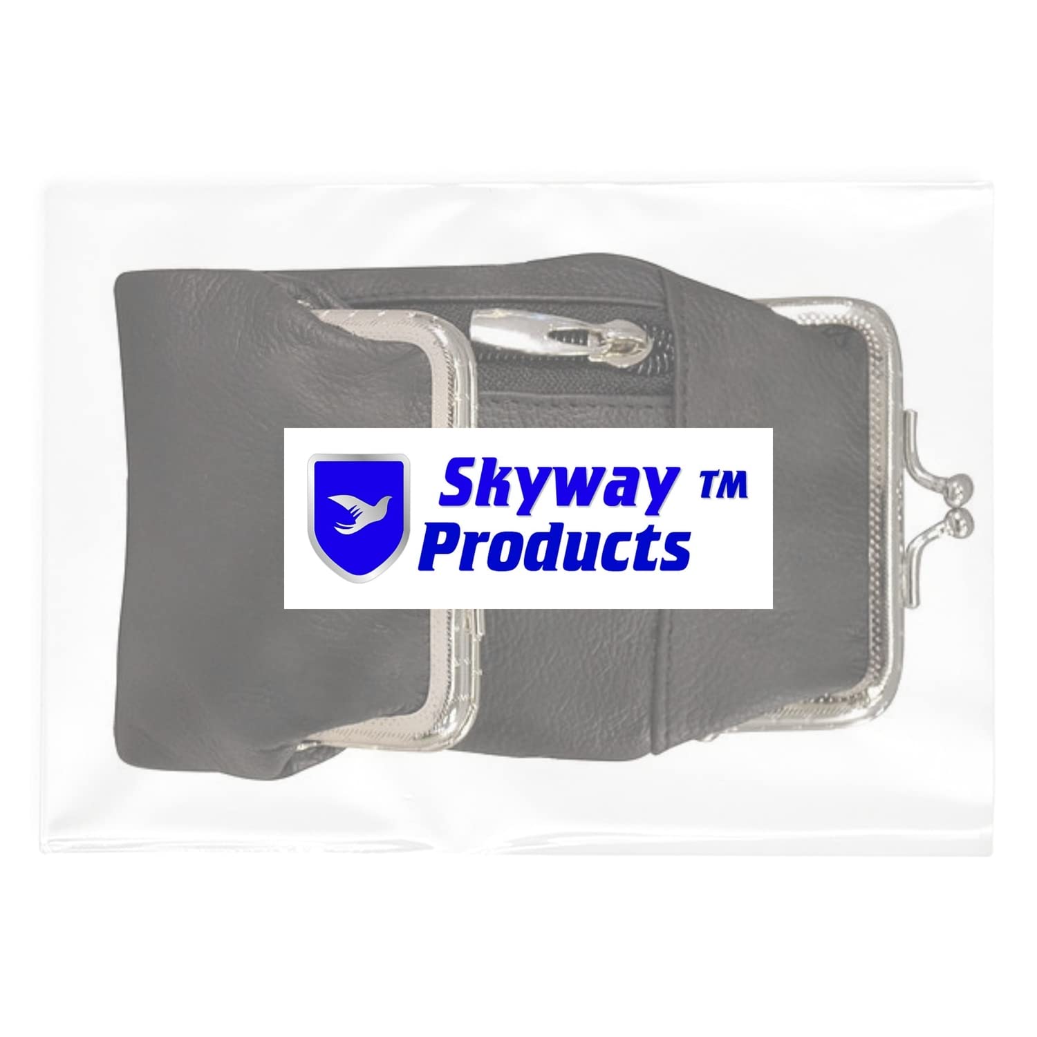 Skyway Gianni Leather Cigarette Case for Women 100's Pack Holder with Lighter Holder Coin Purse Pouch - Black