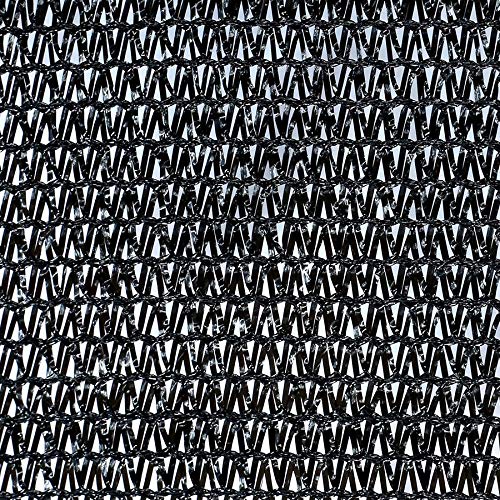 JTsuncover- Black 75% Shade Cloth Mesh Sun Block Net Mesh Shade for Garden Patio UV Resistant - Grommets Each 1ft - 10 ft x 20 ft