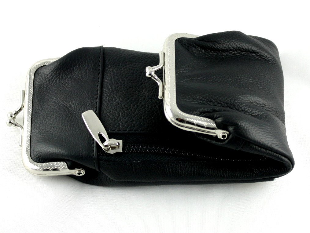 Skyway Leather Cigarette Case for Women 100's Cigarette Pack Holder Pouch - Deluxe Black