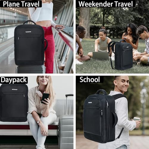 Sengtor Travel Backpack for Men Women 18.4 Inch Flight Approved Carry-on Backpack Waterproof Large 45L Luggage Daypack Business Weekender Overnight Backpack