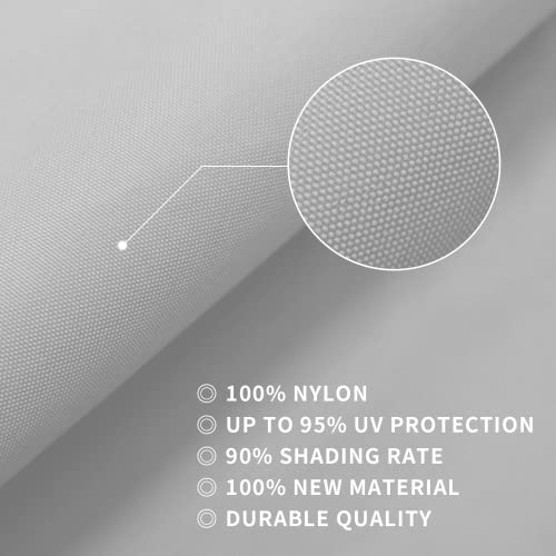 Artpuch 10'x13' Light Grey Waterproof Sun Shade Sail Canopy Cover for Patio Outdoor, 185 GSM Water Resistant Rectangle Backyard Shade Sail for Garden Playground