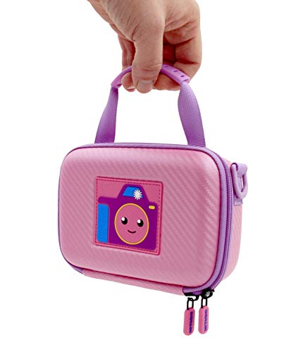 CASEMATIX Pink Camera Case Compatible with VTech KidiZoom Camera - Protective Travel Case with Shoulder Strap Compatible with VTech KidiZoom Duo Selfie Cam, Pix, Twist Connect and More!