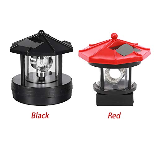 WDFS Solar Powered Lighthouse,Solar LED Rotating Lighthouse,Rotating Outdoor Waterproof LED Solar Light Tower Decorative for Garden Lawn Patio Yard